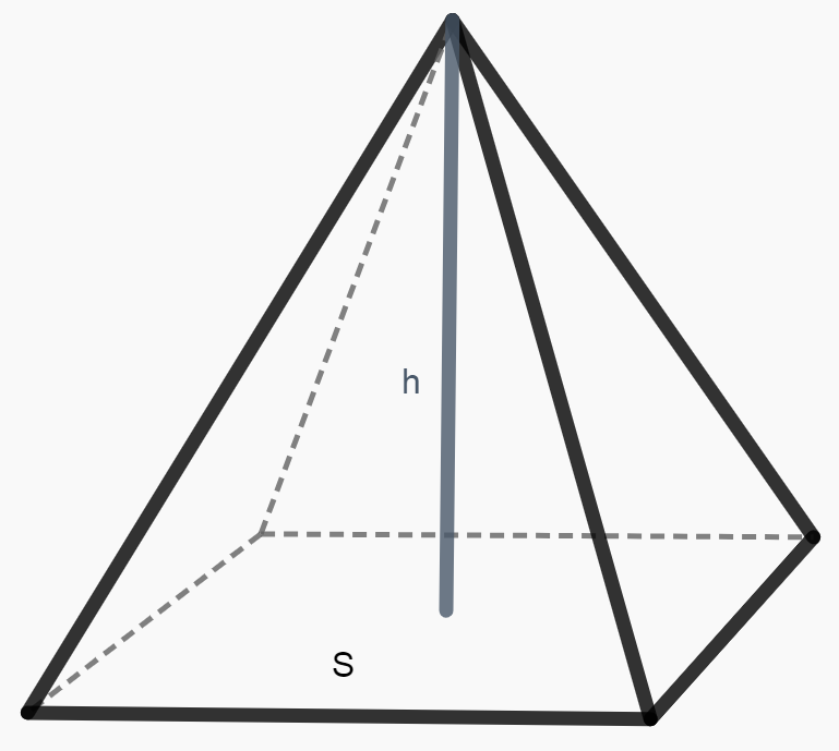 Калькулятор объема пирамиды